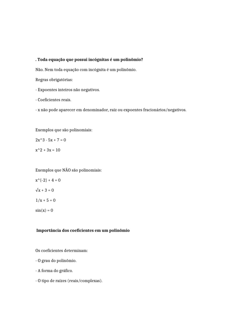 Pesquisa_Polinomios | PDF