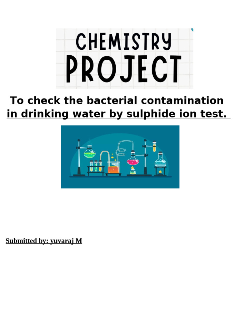 Bacterial Contamination in Water Testing | PDF | Water | Drinking Water