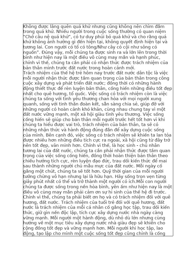 Không Được Lãng Quên Quá Khứ Nhưng Cũng Không Nên Chìm Đắm Trong Quá ...