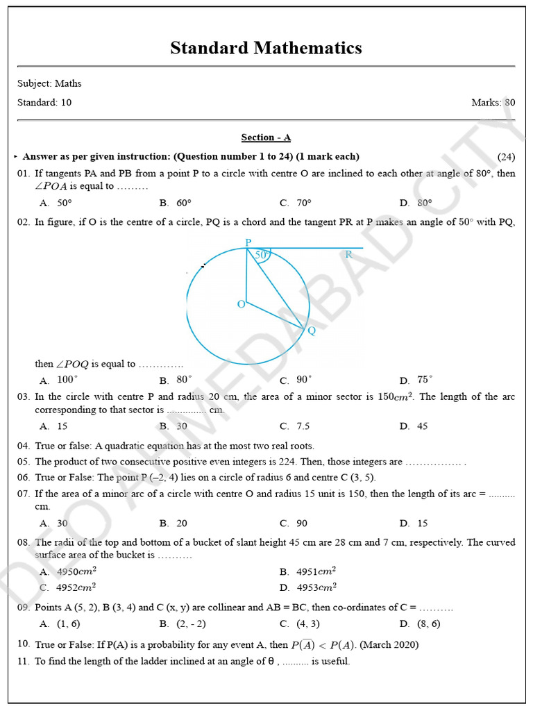 Standard Mathematics 76 84 | PDF | Circle | Area