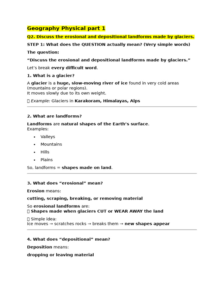 Geography Physical Part 1 Answers | PDF | Atmospheric Circulation ...