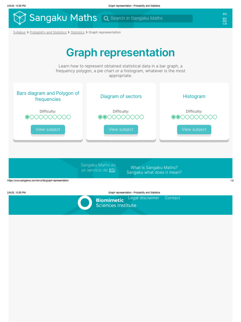 3.0. Graph Representation - Probability and Statistics | PDF ...