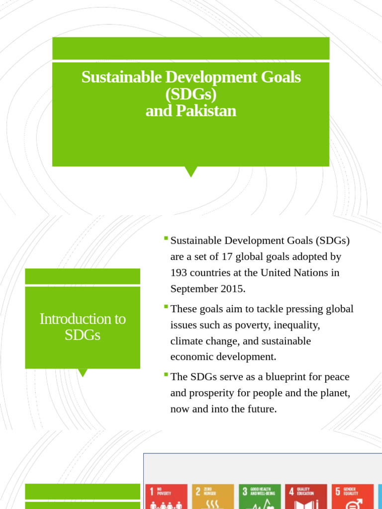 Sustainable Development Goals (SDGS) & Pakistan | PDF | Sustainability ...