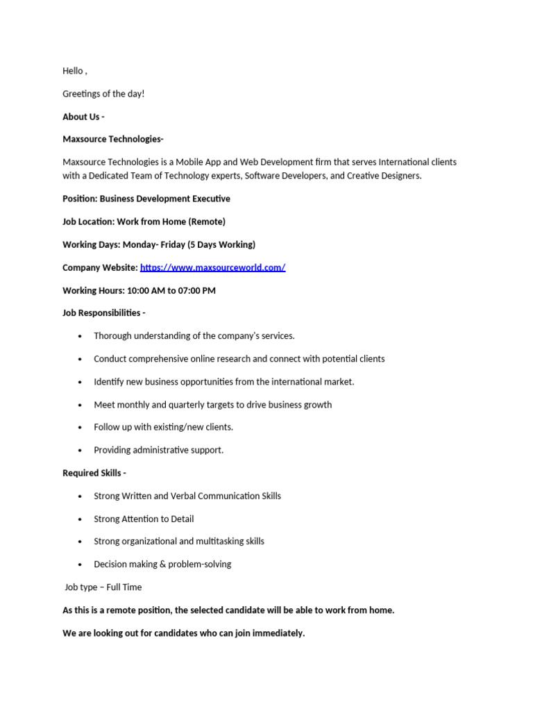 Business Development Executive | PDF