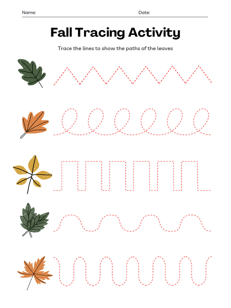 Fall Leaf Tracing Activity Guide | PDF