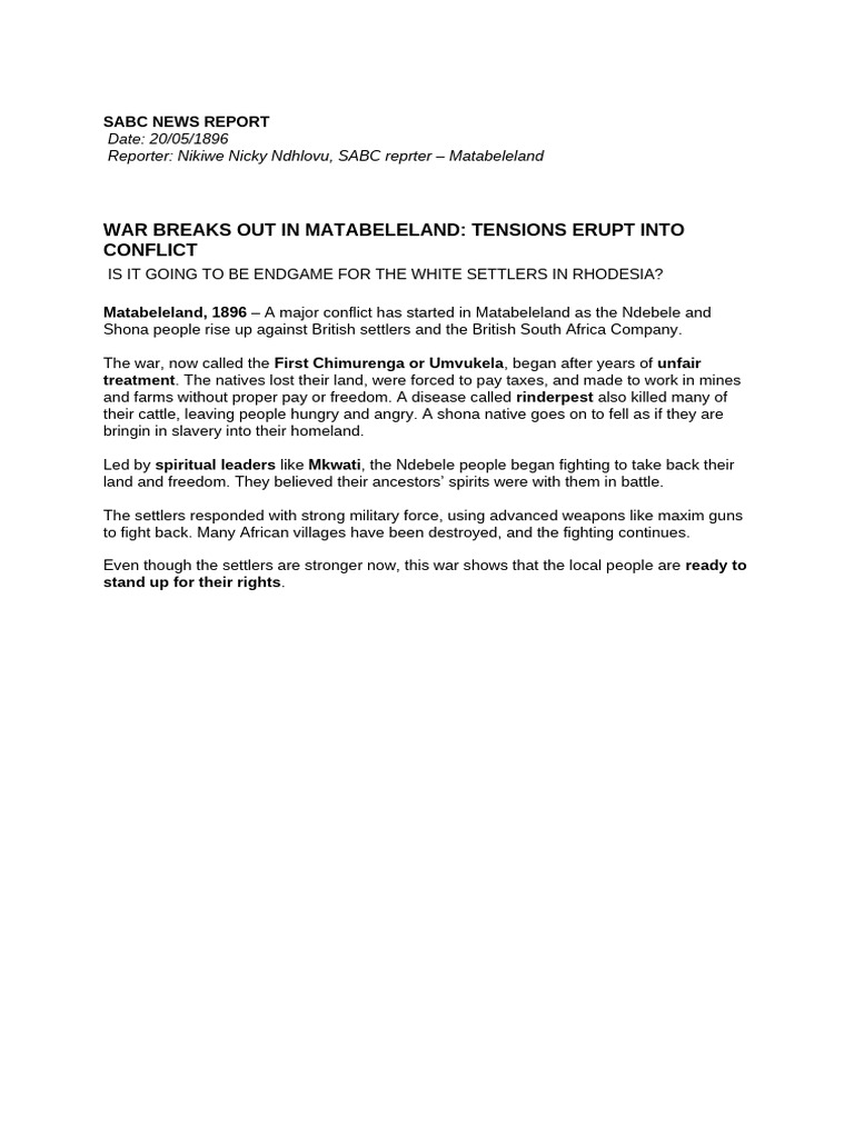 Sabc News Report | PDF