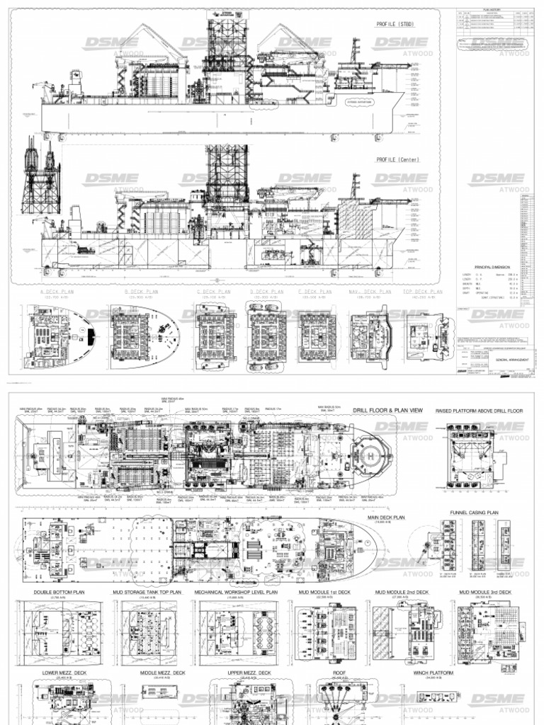 Atwood Advantage Drilling Ship Plans | PDF
