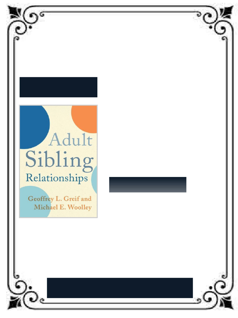 Adult Sibling Relationships Geoffrey Greif ebook updated file version ...