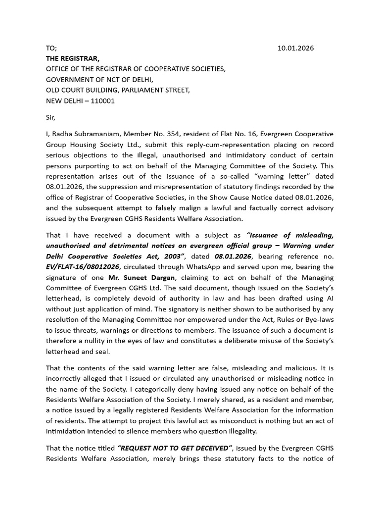 Reply To Warning Letter | PDF | Justice | Crime & Violence