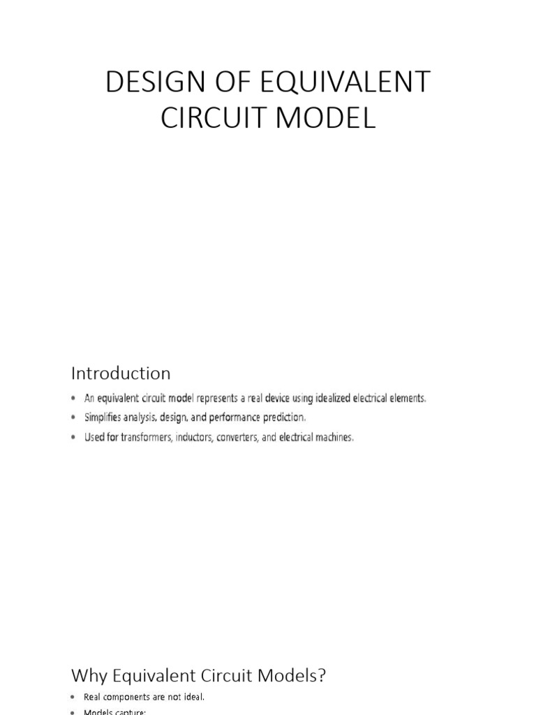 1.3 Design of Equivalent Circuit Model | PDF