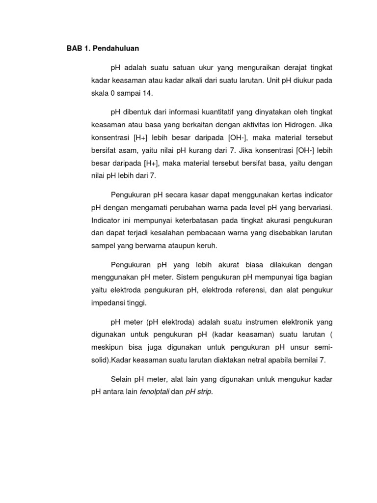Makalah PH Meter | PDF