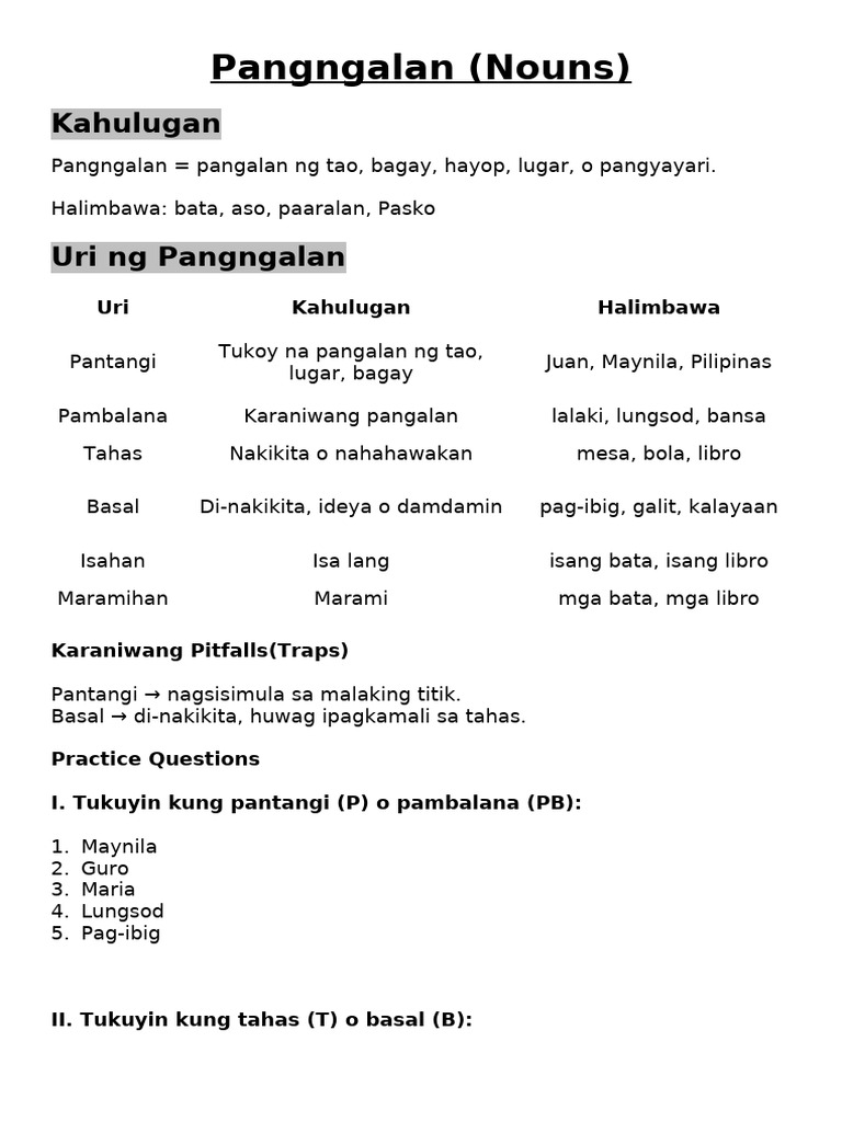 AdZU SHAPE Filipino Reviewer | PDF