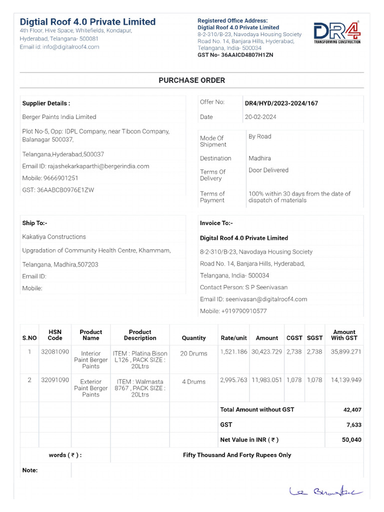 Purchase Order | PDF