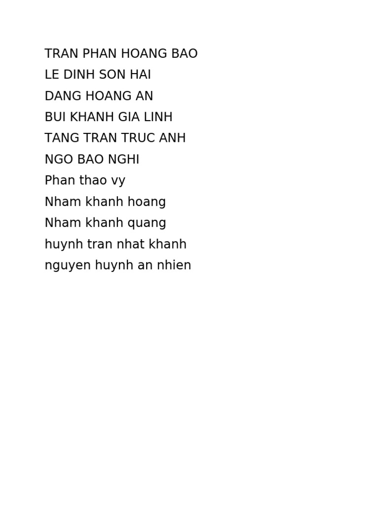 Tran Phan Hoang Bao | PDF