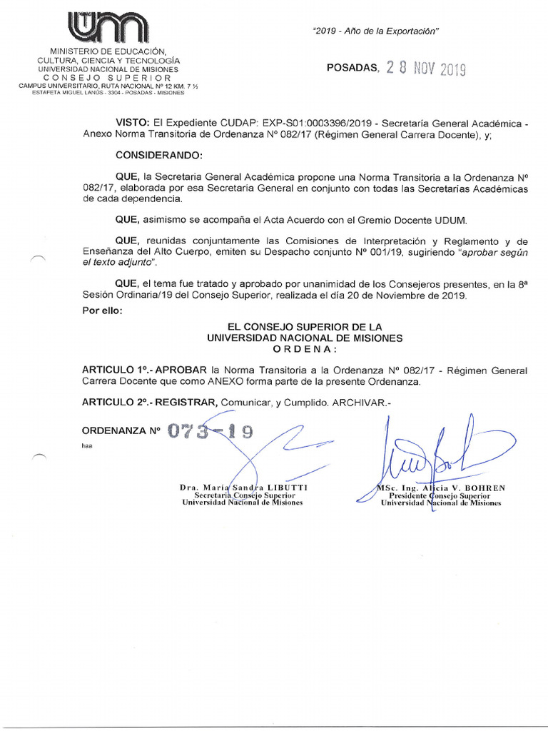 Normas Transitorias a CD - Ord 073-19-240903_201908 | PDF