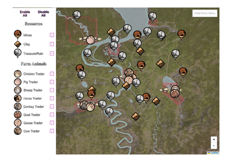 Medieval Dynasty_ the Oxbow Interactive Map - Raider King | PDF