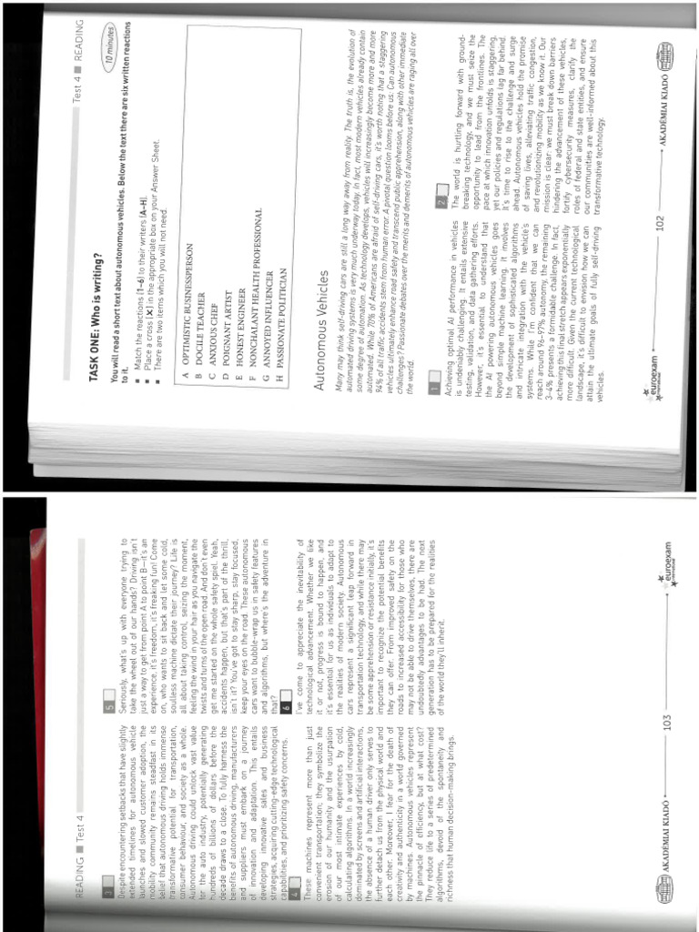 Euroexam C1 TEST 4 | PDF