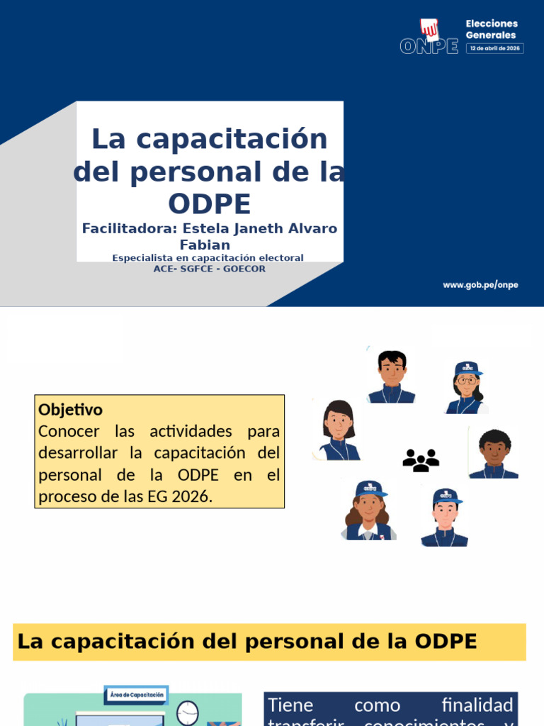 La capacitacion del personal de ODPE - Estela Alvaro | PDF