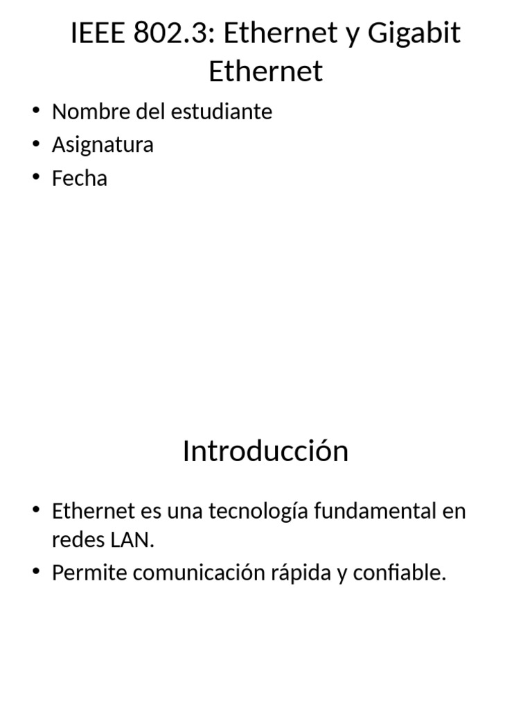 IEEE 802 3 Ethernet GigabitEthernet | PDF