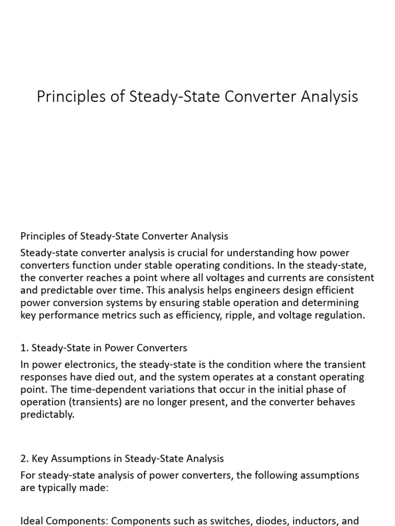 Principles of Steady State Converter Analysis | PDF | Rectifier | Inductor