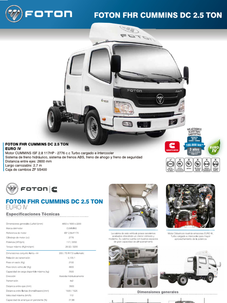 Foton 2.5t | PDF