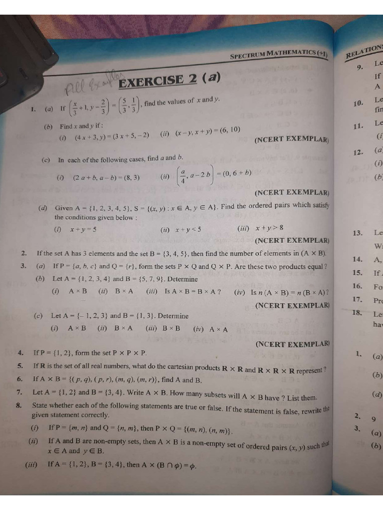 2)Relations and Functions | PDF