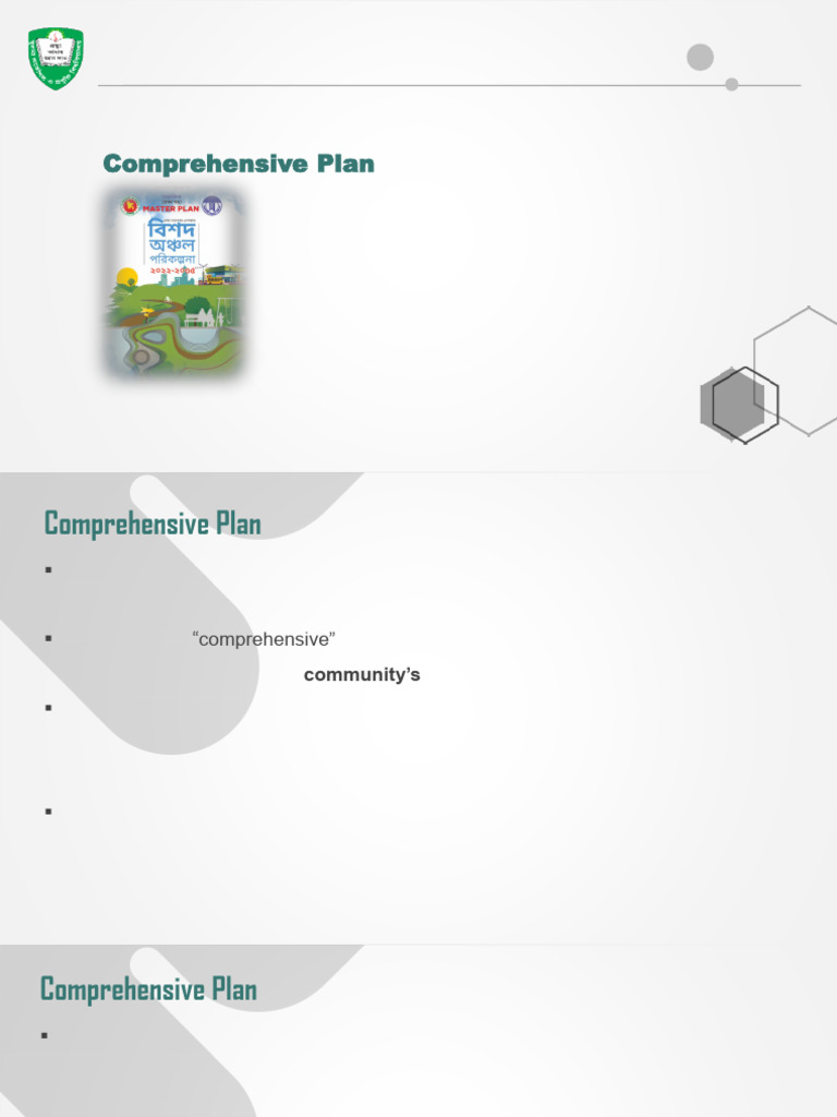 Comprehensive Planning Process Overview | PDF