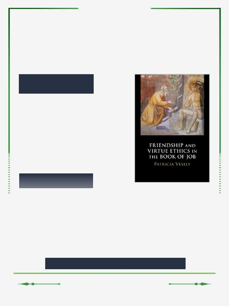 Friendship and virtue ethics in the Book of Job First Edition Vesely ...