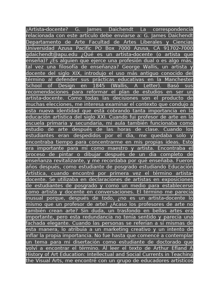 Daichendt G J 2009 George Wallis the Original Artista-docente | PDF ...
