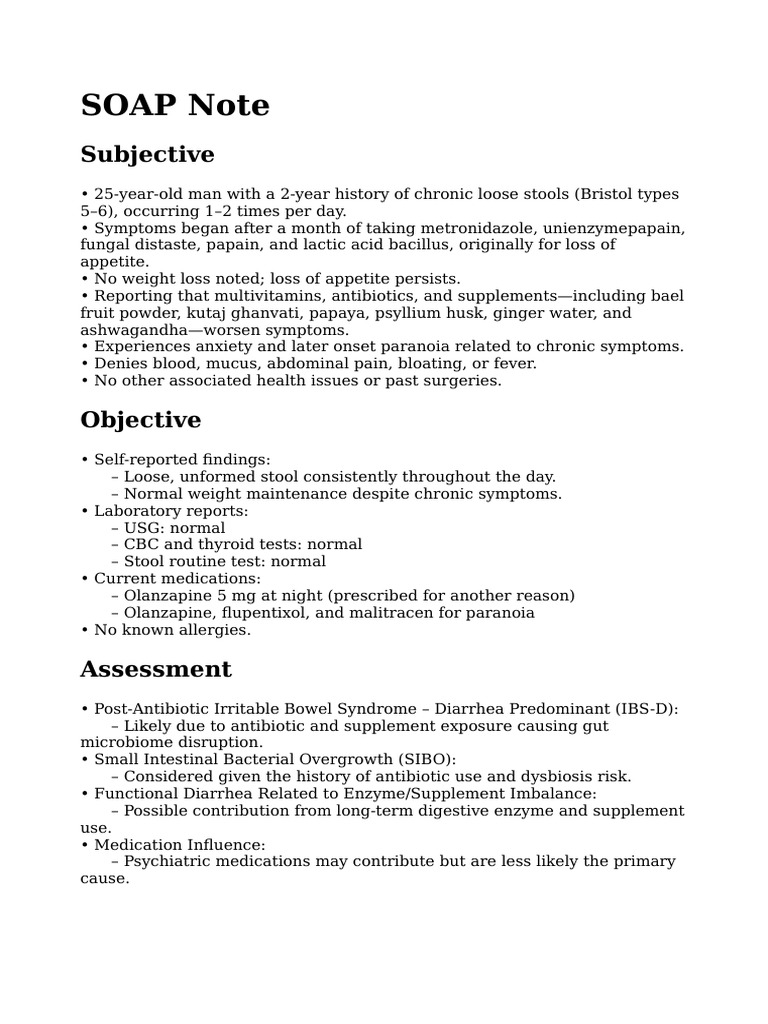 soap_note | PDF | Diseases And Disorders | Medical Specialties