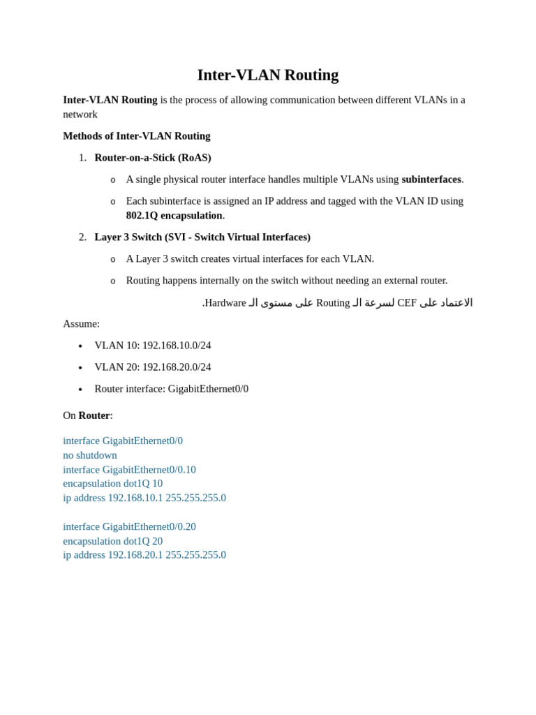 Inter-VLAN Routing and Gateway Redundancy | PDF | Router (Computing ...