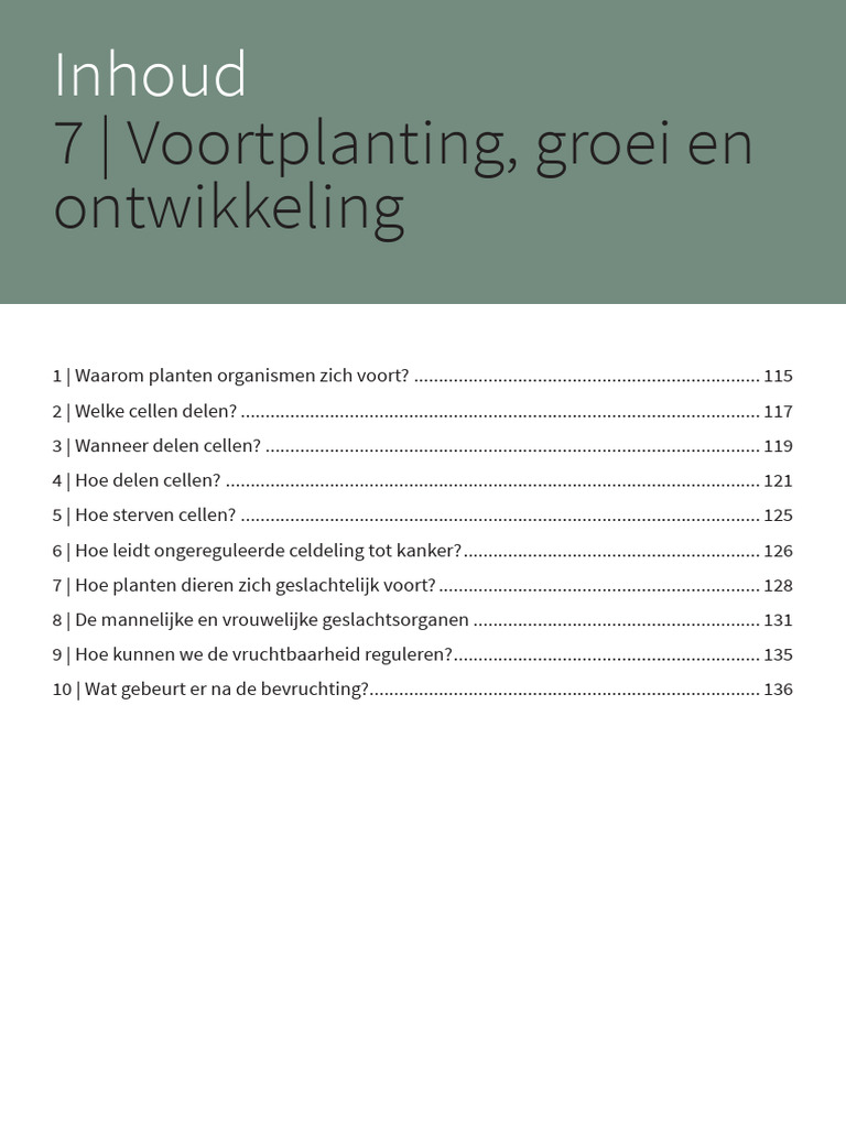 Hoofdstuk 07 - Voortplanting groei en ontwikkeling | PDF