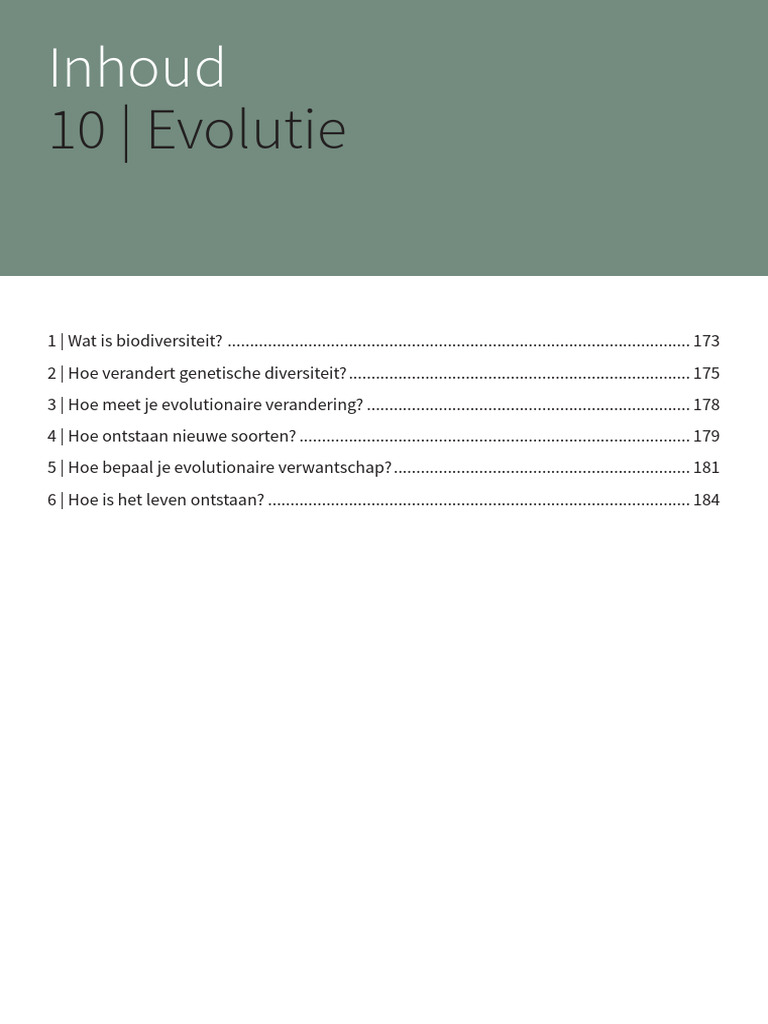 Hoofdstuk 10 - Evolutie | PDF