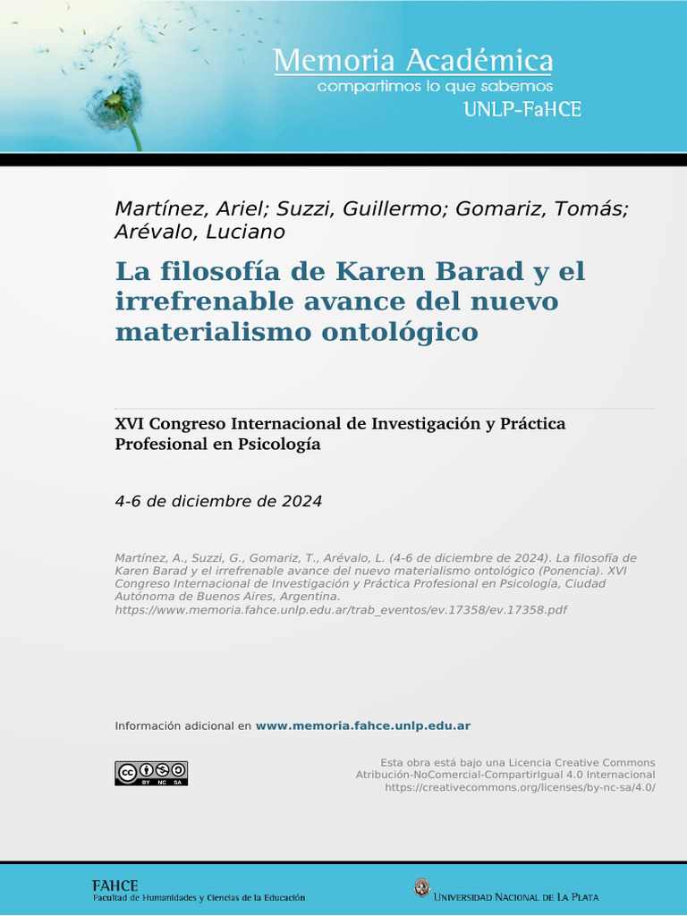 Filosofía de Barad y Nuevo Materialismo | PDF | Realidad | Ontología