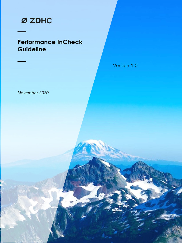 ZDHC Perfomance InCheck Guideline_Nov_2020 | PDF