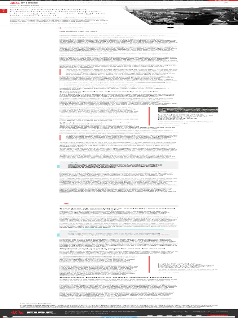 First Amendment Rights in Civil Rights Movement | PDF | First Amendment ...