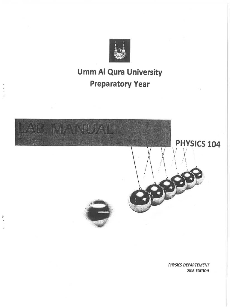 Lab Manual Physics 104 | PDF