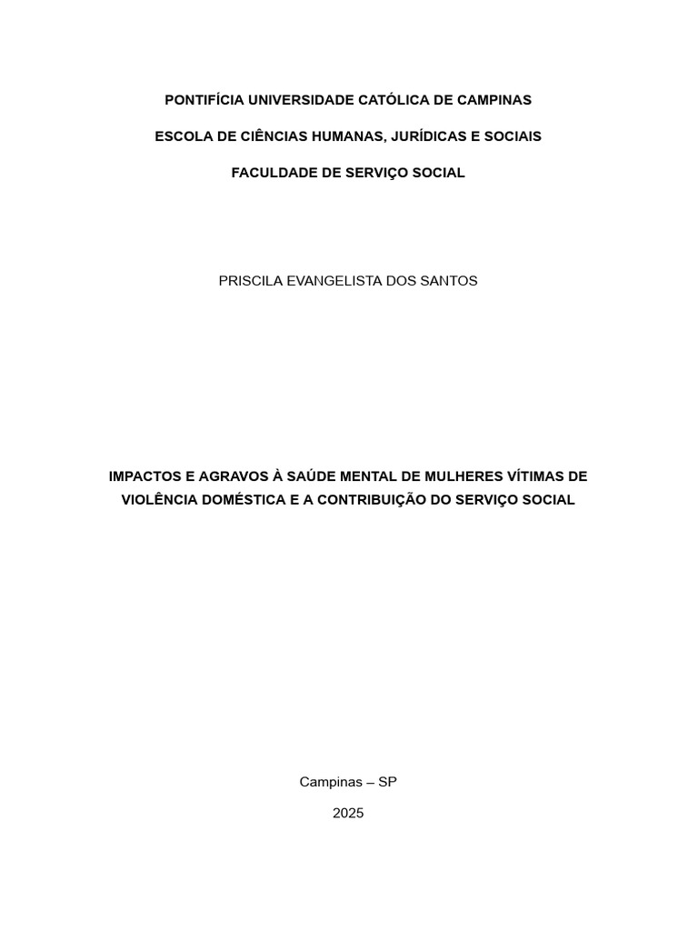 hjs_servicosocial_tcc_evangelista_pr | PDF | Violência | Machismo
