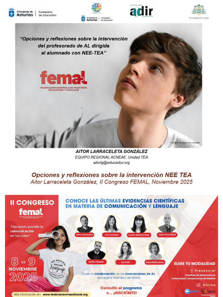 Presentación Aitor Larraceleta, cruso TEL | PDF | Autismo | Lingüística