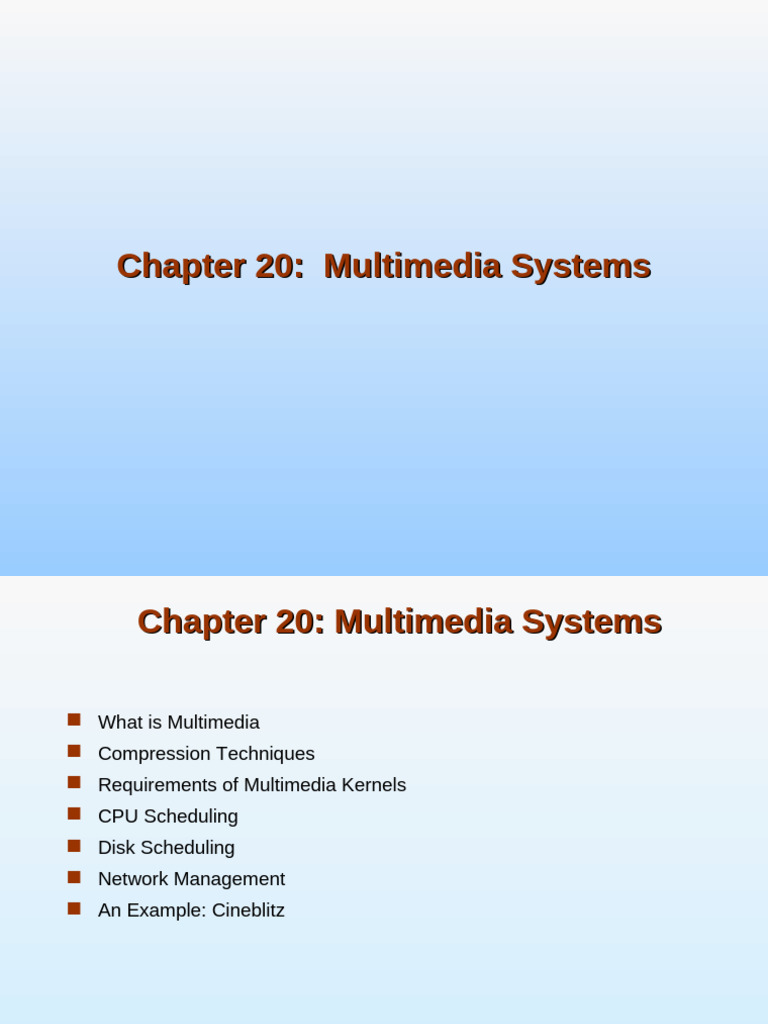 20 Multimedia System | PDF | Quality Of Service | Scheduling (Computing)