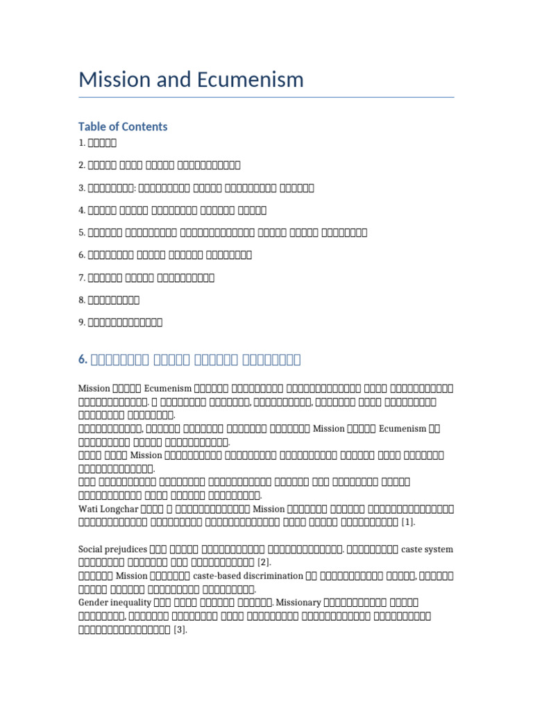 Mission_and_Ecumenism_Assignment | PDF