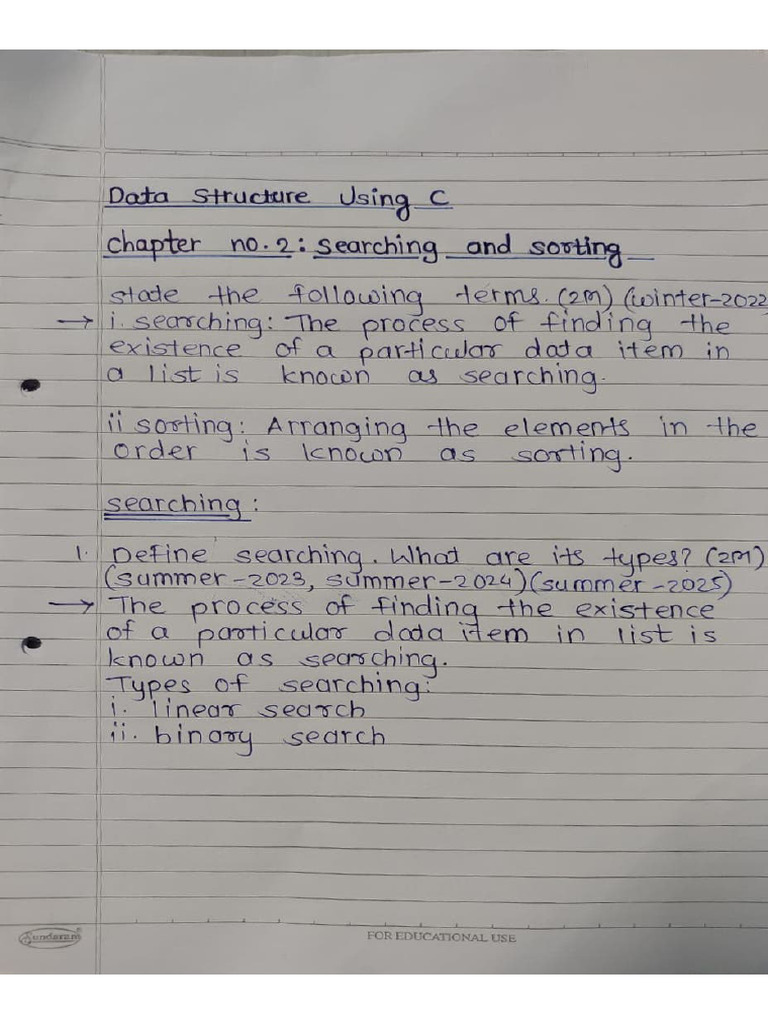 Group 2 -- Searching and Sorting | PDF