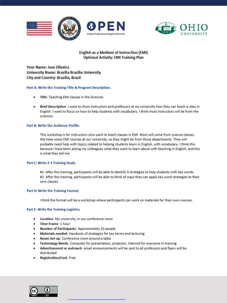 Module 5 Training Plan Example | PDF | Human Communication