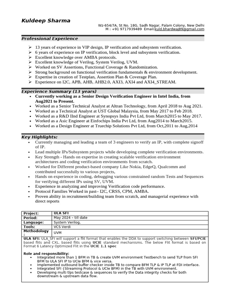 Kuldeep Resume | PDF | Computer Engineering | Computer Hardware
