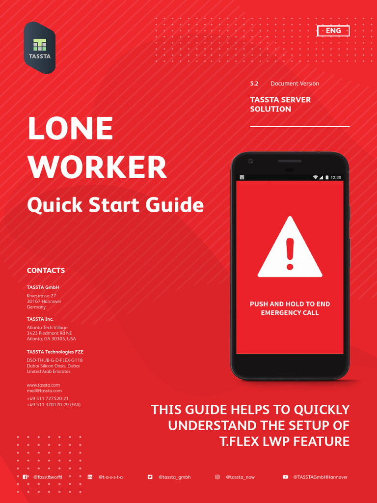 TASSTA - Lone Worker Protection Quick Start v5.2 | PDF | Mobile App | Timer