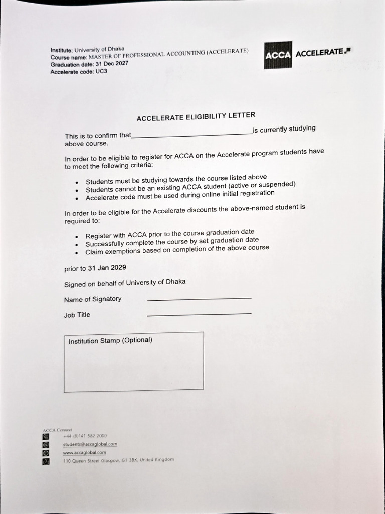 Acca Letter | PDF