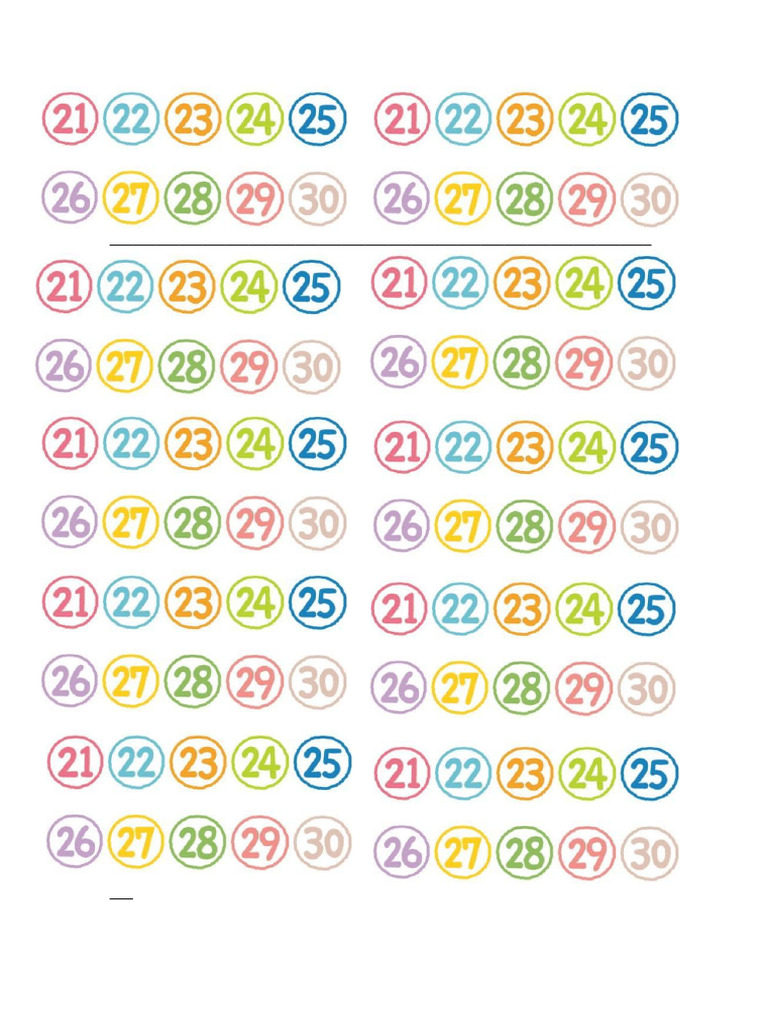 número del 21 al 30 | PDF