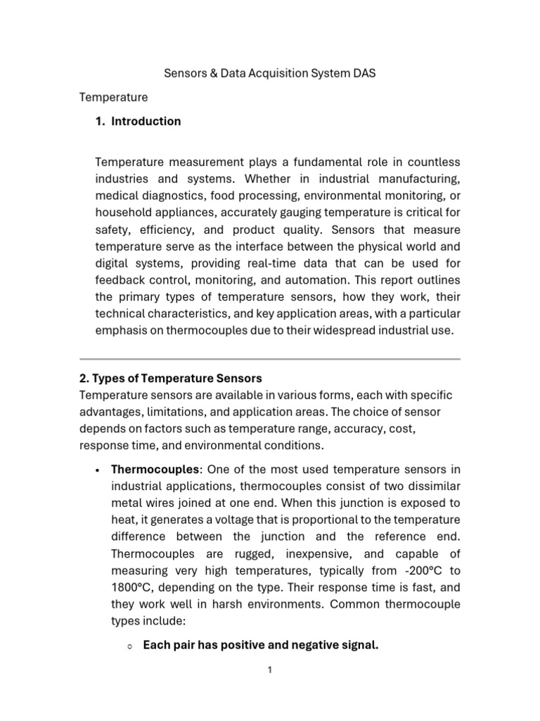 Sensors Notes | PDF | Flow Measurement | Thermocouple