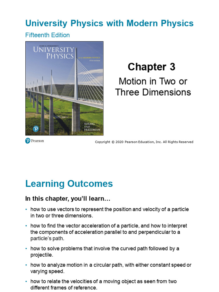 Chapter3-Motion in Two or Three Dimensions | PDF | Acceleration | Velocity