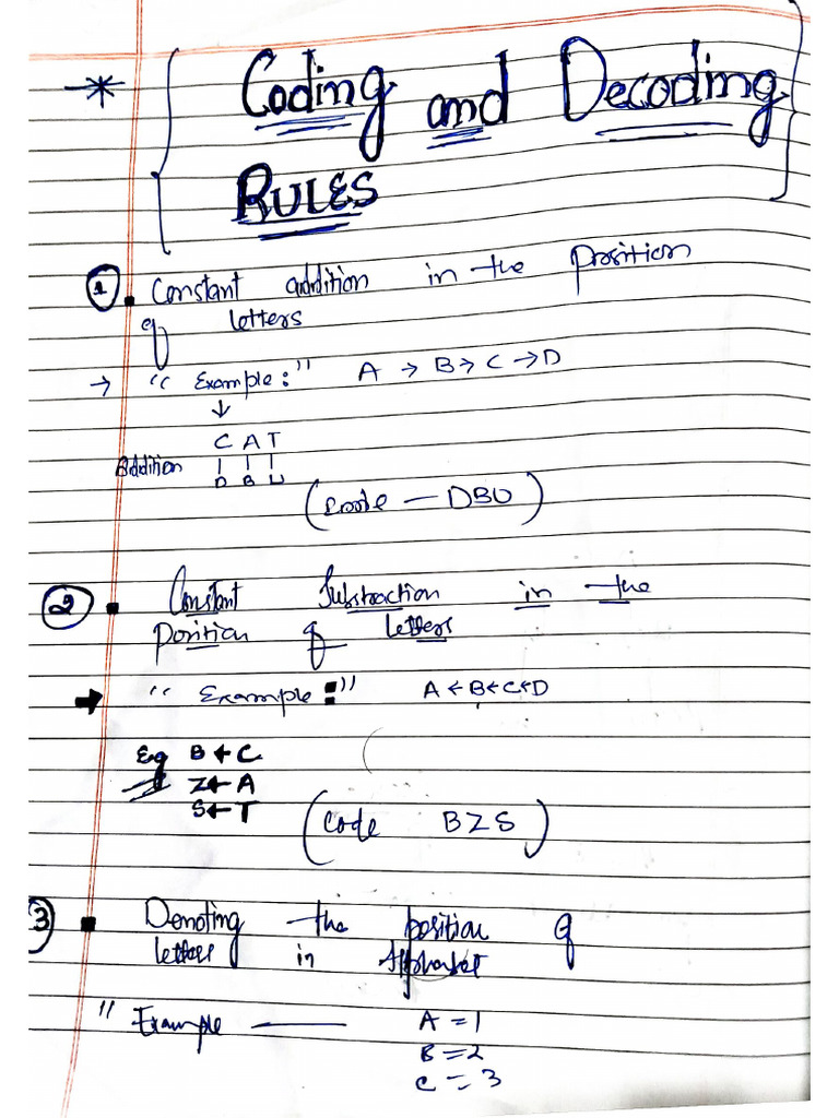 Coding Decoding 10 Important Rules | PDF
